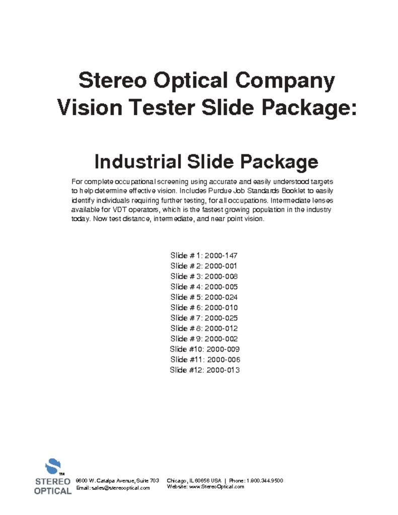 Industrial SP - Stereo Optical