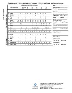 Record Forms - Stereo Optical
