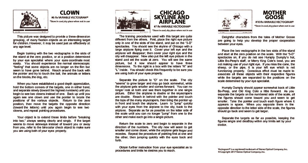 Vectograms - Stereo Optical