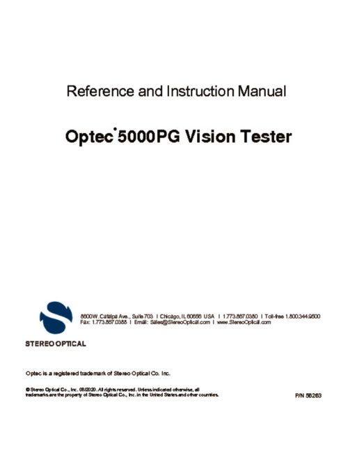 Manuals - Stereo Optical